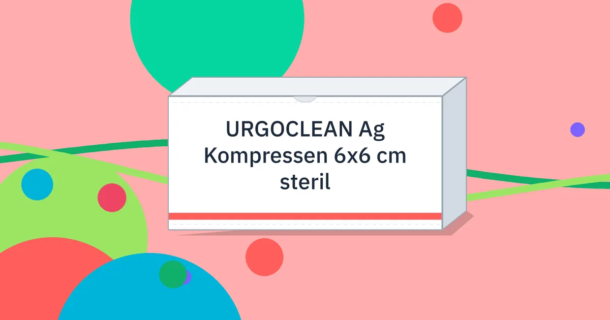 Symbolbild: Packung mit der Aufschrift URGOCLEAN Ag Kompressen 6x6 cm steril (PZN 18730503) – Verfügbarkeit und Bezug in Apotheken in Frankfurt am Main