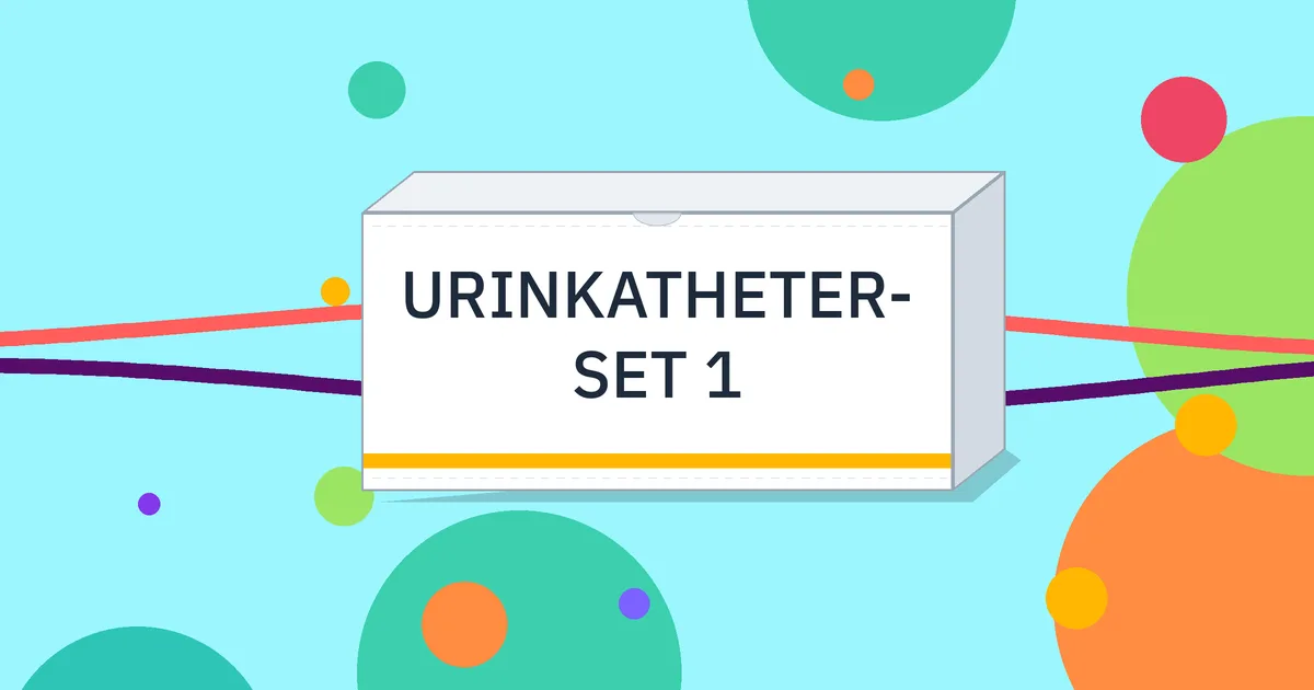 Symbolbild: Packung mit der Aufschrift URINKATHETER-SET 1 (PZN 16827061) – Verfügbarkeit und Bezug in Apotheken in Frankfurt am Main