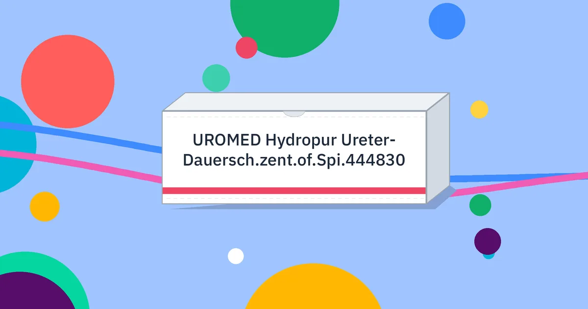Symbolbild: Packung mit der Aufschrift UROMED Hydropur Ureter-Dauersch.zent.of.Spi.444830 (PZN 11371389) – Verfügbarkeit und Bezug in Apotheken in Frankfurt am Main