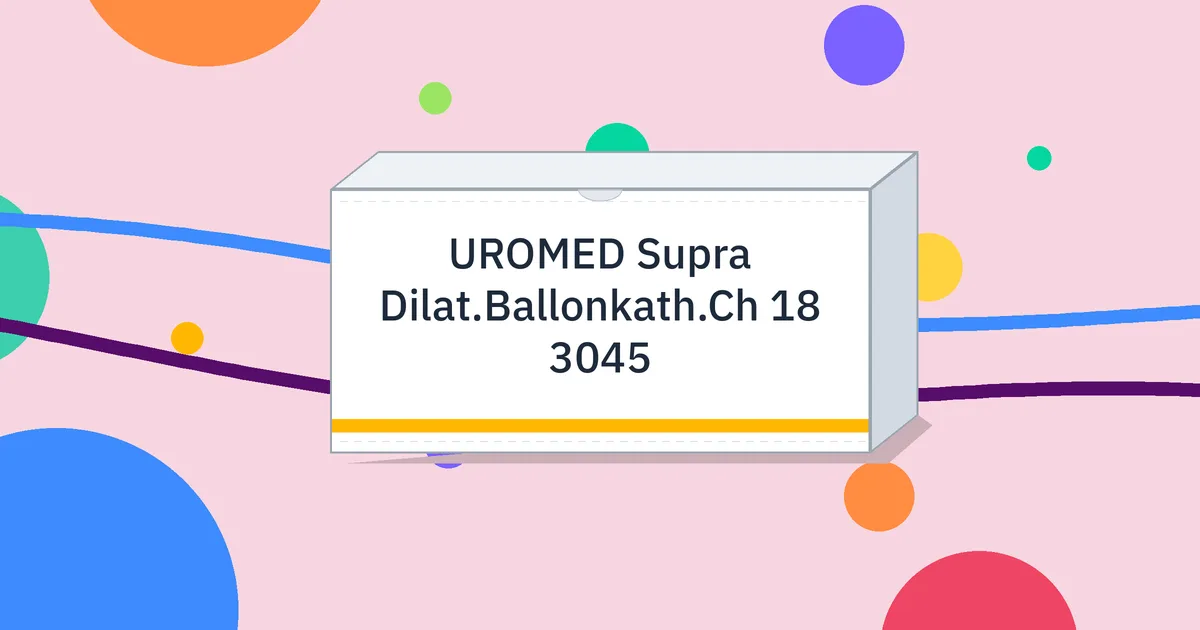 Symbolbild: Packung mit der Aufschrift UROMED Supra Dilat.Ballonkath.Ch 18 3045 (PZN 00051813) – Verfügbarkeit und Bezug in Apotheken in Frankfurt am Main