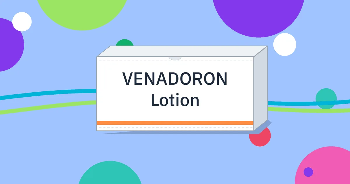Symbolbild: Packung mit der Aufschrift VENADORON Lotion (PZN 12903150) – Verfügbarkeit und Bezug in Apotheken in Frankfurt am Main