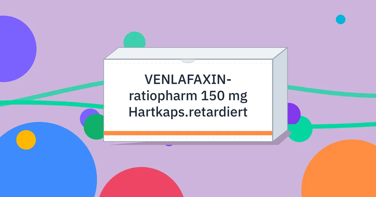Symbolbild: Packung mit der Aufschrift VENLAFAXIN-ratiopharm 150 mg Hartkaps.retardiert (PZN 07023062) – Verfügbarkeit und Bezug in Apotheken in Frankfurt am Main