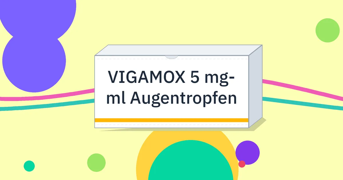 Symbolbild: Packung mit der Aufschrift VIGAMOX 5 mg-ml Augentropfen (PZN 04336056) – Verfügbarkeit und Bezug in Apotheken in Frankfurt am Main