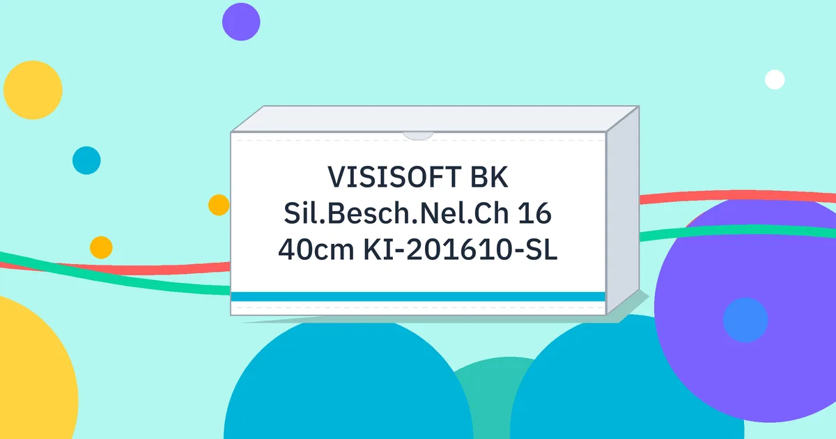 Symbolbild: Packung mit der Aufschrift VISISOFT BK Sil.Besch.Nel.Ch 16 40cm KI-201610-SL (PZN 18407363) – Verfügbarkeit und Bezug in Apotheken in Frankfurt am Main