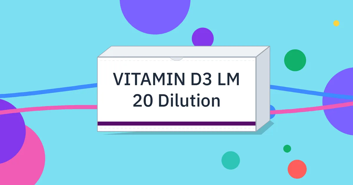 Symbolbild: Packung mit der Aufschrift VITAMIN D3 LM 20 Dilution (PZN 13278926) – Verfügbarkeit und Bezug in Apotheken in Frankfurt am Main