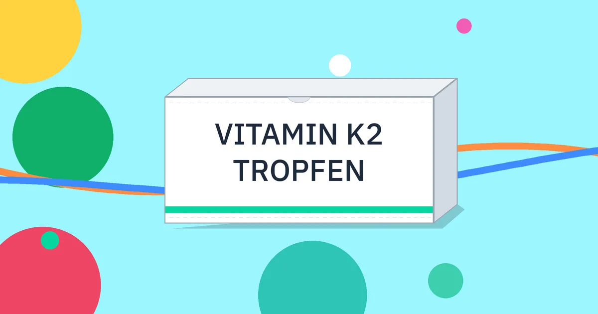 Symbolbild: Packung mit der Aufschrift VITAMIN K2 TROPFEN (PZN 10715786) – Verfügbarkeit und Bezug in Apotheken in Frankfurt am Main