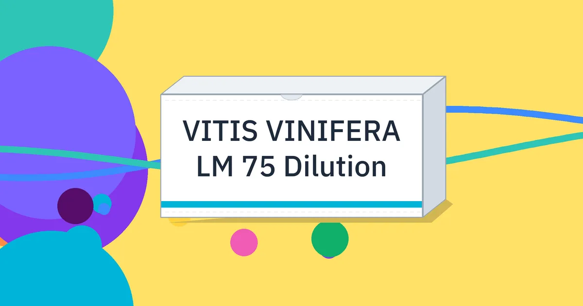 Symbolbild: Packung mit der Aufschrift VITIS VINIFERA LM 75 Dilution (PZN 13280219) – Verfügbarkeit und Bezug in Apotheken in Frankfurt am Main