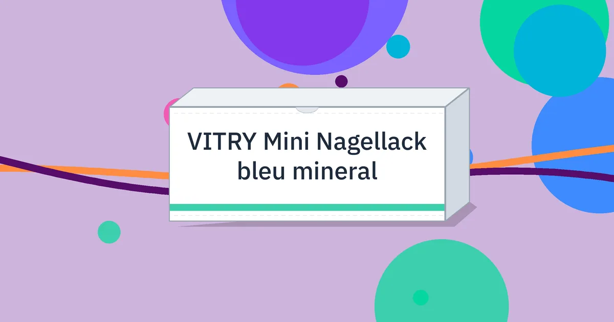 Symbolbild: Packung mit der Aufschrift VITRY Mini Nagellack bleu mineral (PZN 15624516) – Verfügbarkeit und Bezug in Apotheken in Frankfurt am Main