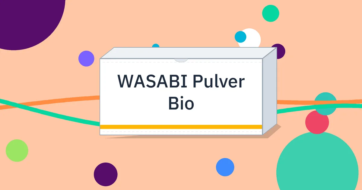 Symbolbild: Packung mit der Aufschrift WASABI Pulver Bio (PZN 12649361) – Verfügbarkeit und Bezug in Apotheken in Frankfurt am Main