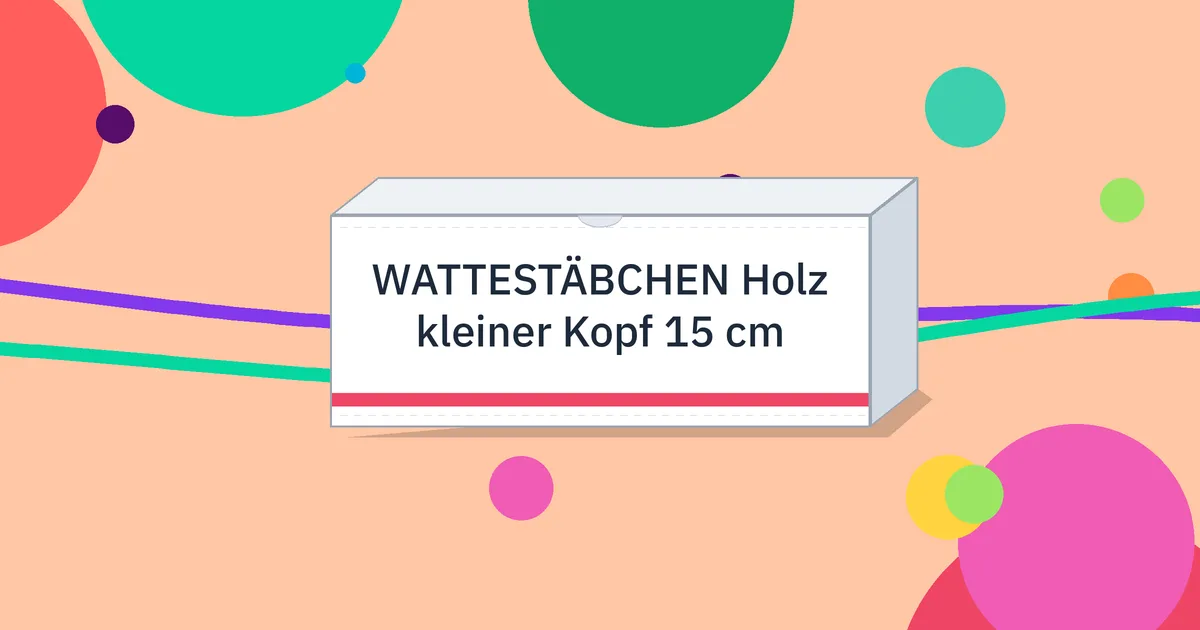 Symbolbild: Packung mit der Aufschrift WATTESTÄBCHEN Holz kleiner Kopf 15 cm (PZN 00961478) – Verfügbarkeit und Bezug in Apotheken in Frankfurt am Main