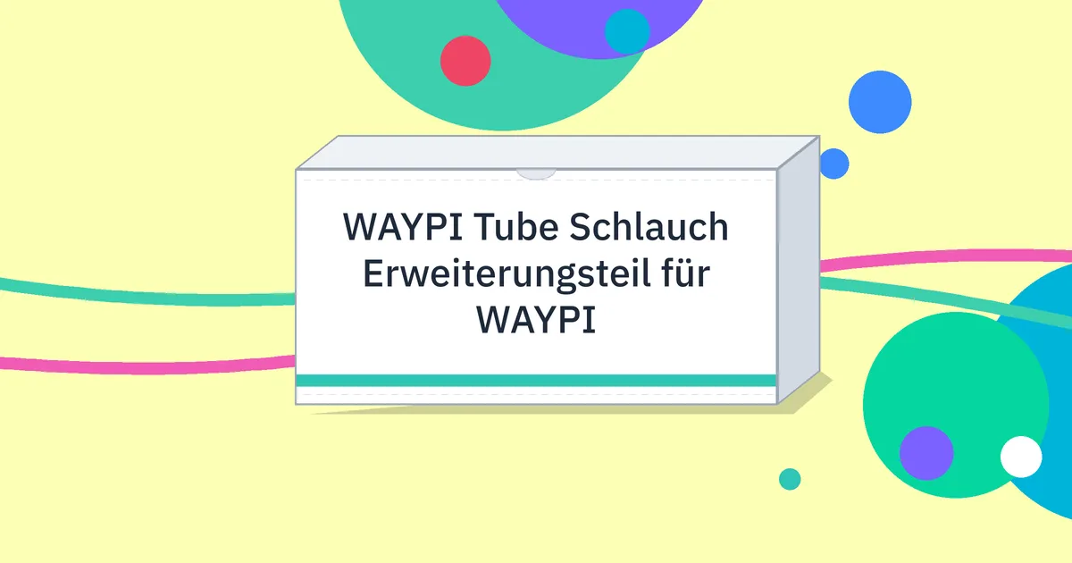 Symbolbild: Packung mit der Aufschrift WAYPI Tube Schlauch Erweiterungsteil für WAYPI (PZN 16889820) – Verfügbarkeit und Bezug in Apotheken in Frankfurt am Main