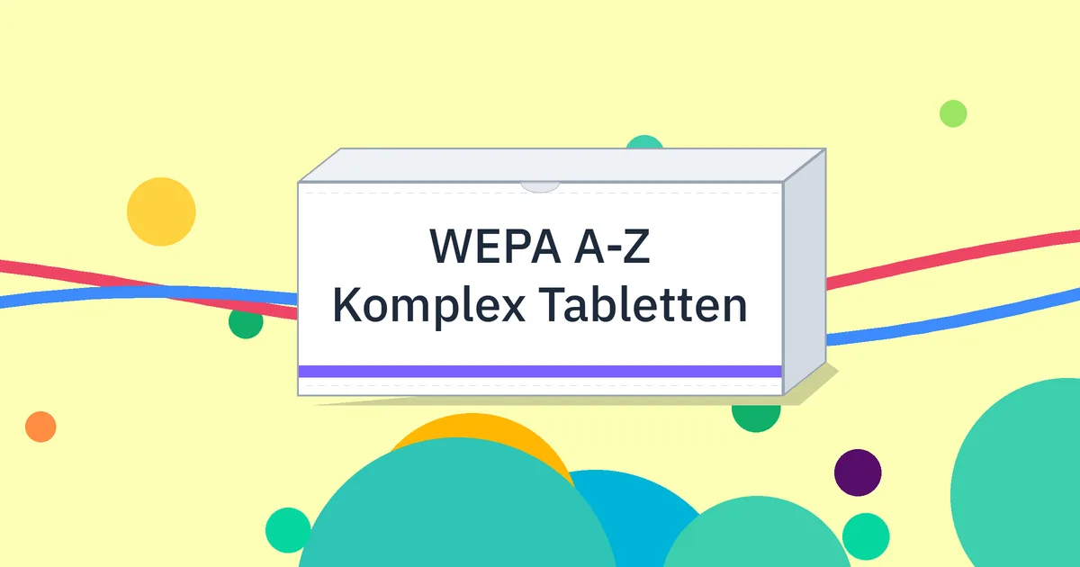 Symbolbild: Packung mit der Aufschrift WEPA A-Z Komplex Tabletten (PZN 17830349) – Verfügbarkeit und Bezug in Apotheken in Frankfurt am Main
