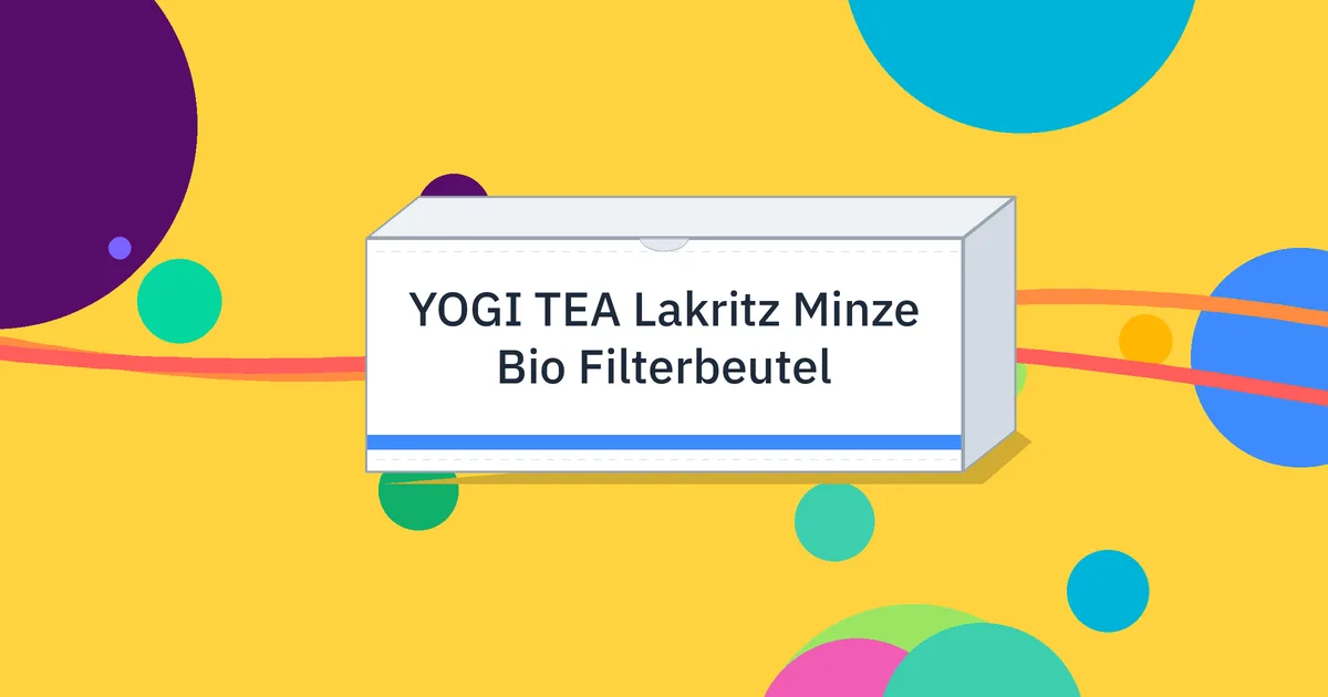 Symbolbild: Packung mit der Aufschrift YOGI TEA Lakritz Minze Bio Filterbeutel (PZN 09687607) – Verfügbarkeit und Bezug in Apotheken in Frankfurt am Main