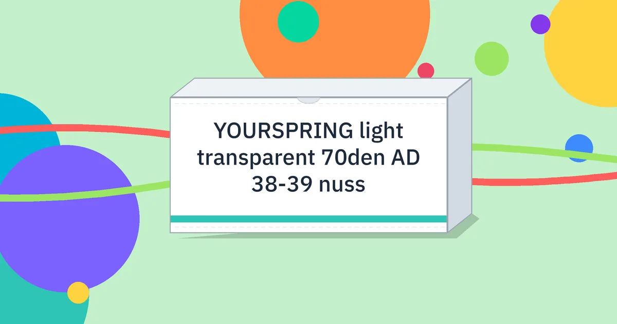 Symbolbild: Packung mit der Aufschrift YOURSPRING light transparent 70den AD 38-39 nuss (PZN 18056001) – Verfügbarkeit und Bezug in Apotheken in Frankfurt am Main