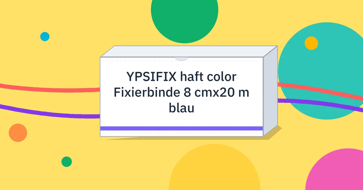 Symbolbild: Packung mit der Aufschrift YPSIFIX haft color Fixierbinde 8 cmx20 m blau (PZN 16616996) – Verfügbarkeit und Bezug in Apotheken in Frankfurt am Main