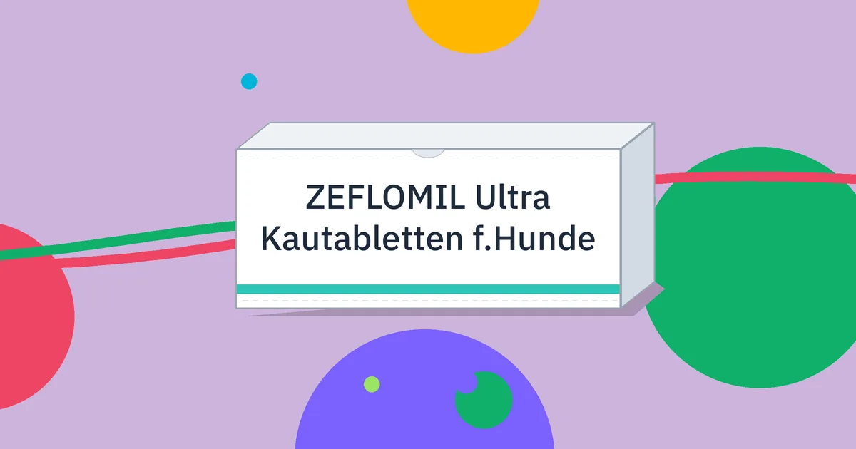 Symbolbild: Packung mit der Aufschrift ZEFLOMIL Ultra Kautabletten f.Hunde (PZN 18004139) – Verfügbarkeit und Bezug in Apotheken in Frankfurt am Main