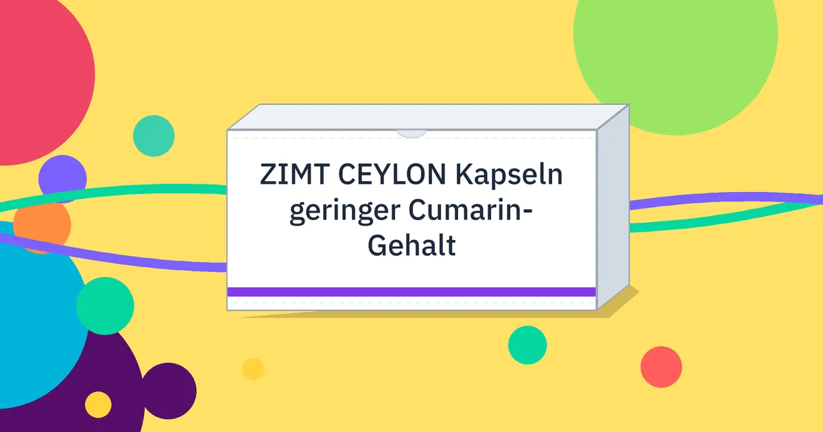 Symbolbild: Packung mit der Aufschrift ZIMT CEYLON Kapseln geringer Cumarin-Gehalt (PZN 11865536) – Verfügbarkeit und Bezug in Apotheken in Frankfurt am Main
