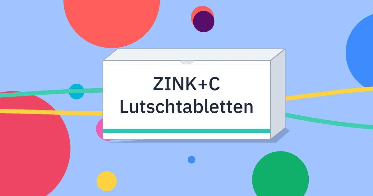 Symbolbild: Packung mit der Aufschrift ZINK+C Lutschtabletten (PZN 16581950) – Verfügbarkeit und Bezug in Apotheken in Frankfurt am Main