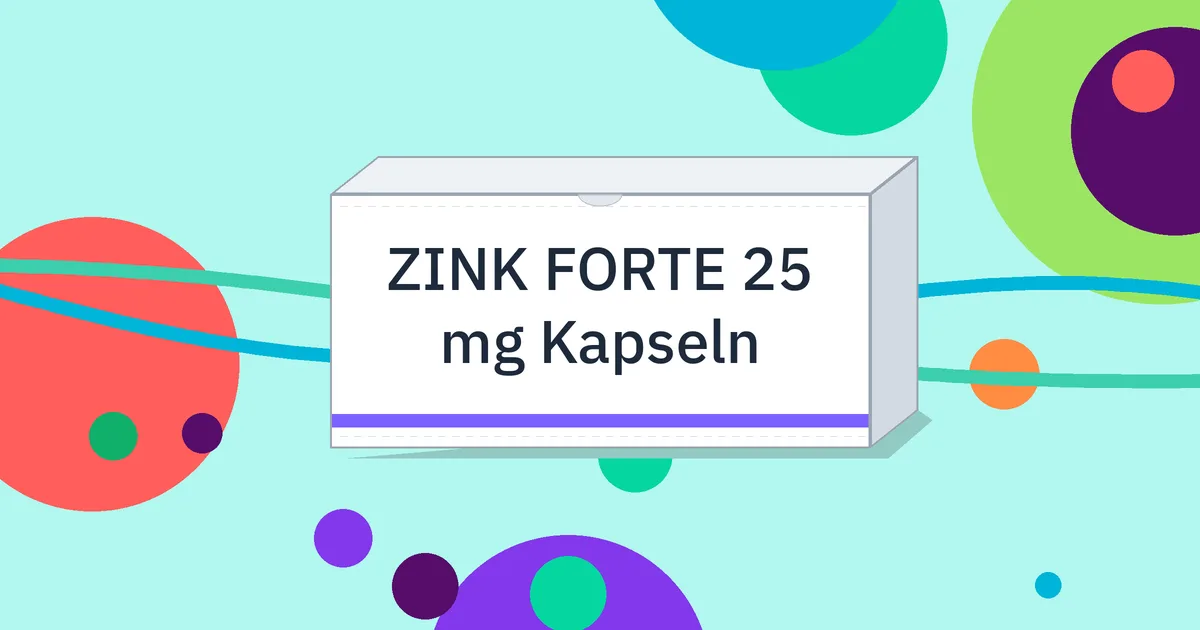 Symbolbild: Packung mit der Aufschrift ZINK FORTE 25 mg Kapseln (PZN 19099886) – Verfügbarkeit und Bezug in Apotheken in Frankfurt am Main