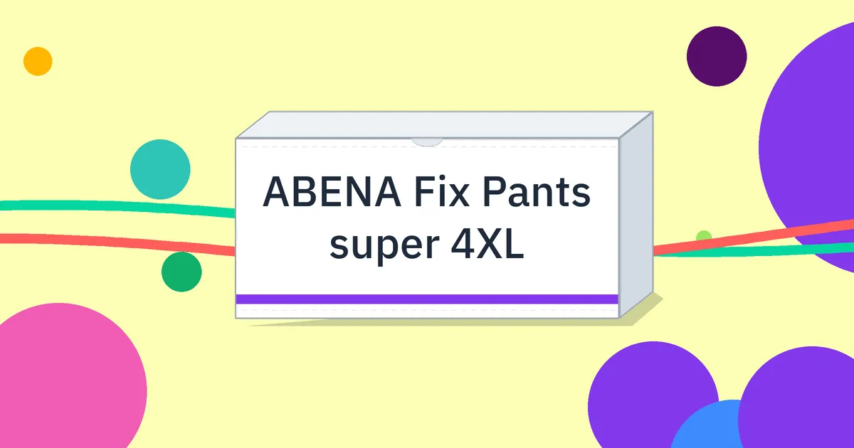 Symbolbild: Packung mit der Aufschrift ABENA Fix Pants super 4XL (PZN 18161784) – Verfügbarkeit und Bezug in Apotheken in Frankfurt am Main