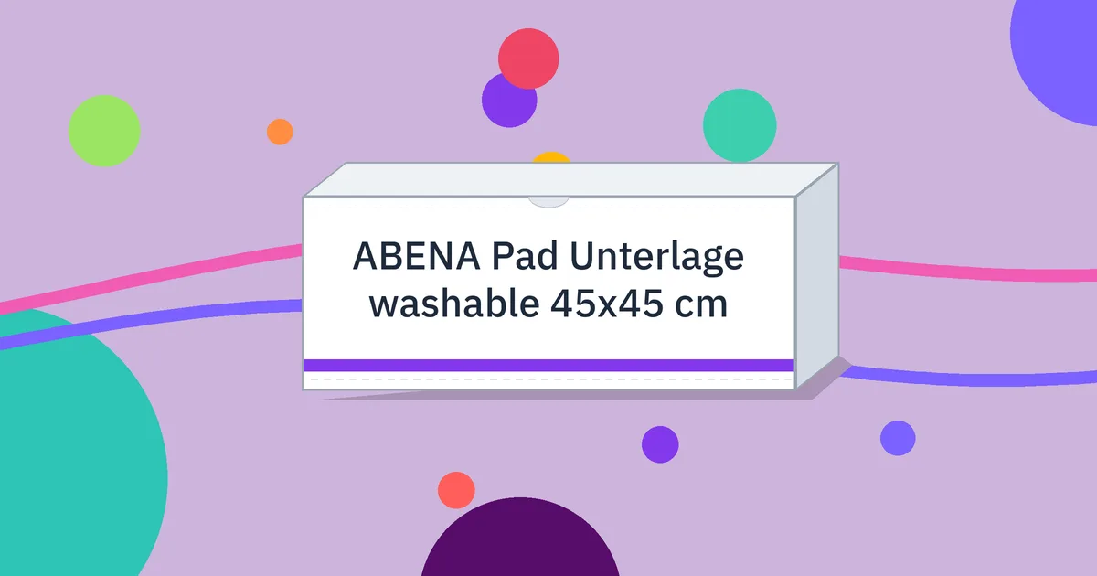 Symbolbild: Packung mit der Aufschrift ABENA Pad Unterlage washable 45x45 cm (PZN 16632446) – Verfügbarkeit und Bezug in Apotheken in Frankfurt am Main
