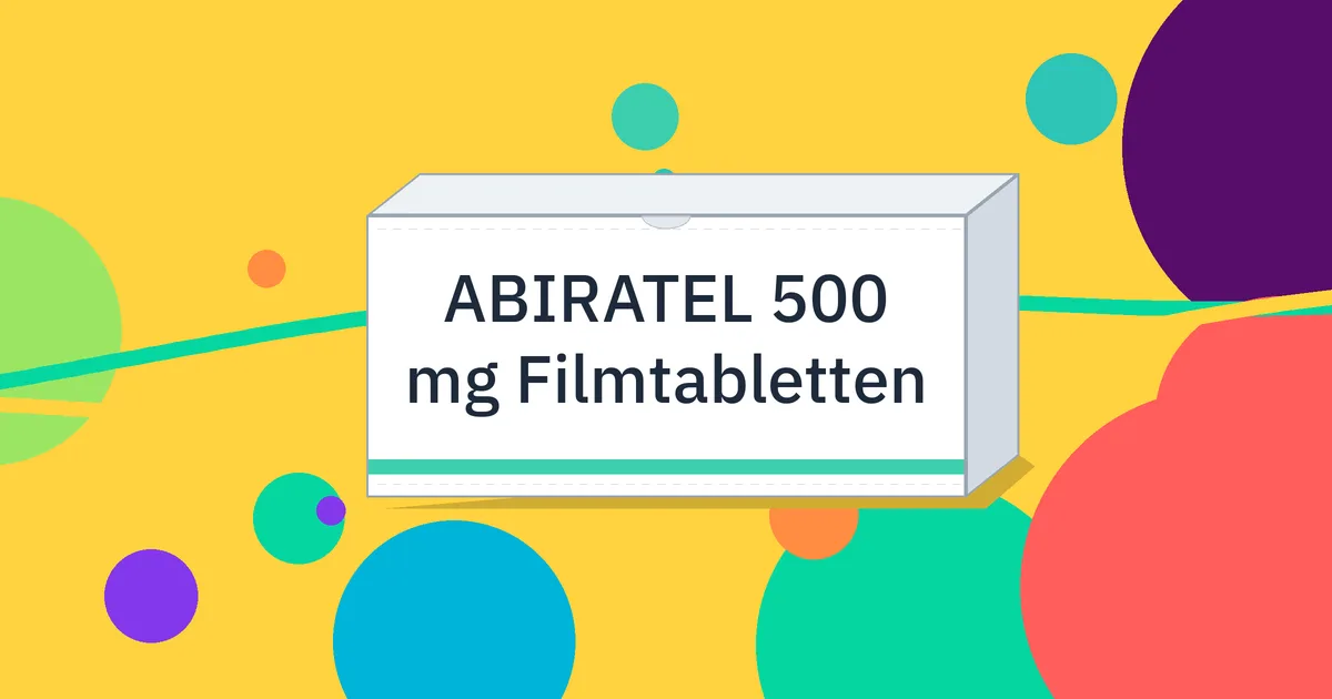Symbolbild: Packung mit der Aufschrift ABIRATEL 500 mg Filmtabletten (PZN 18070455) – Verfügbarkeit und Bezug in Apotheken in Frankfurt am Main