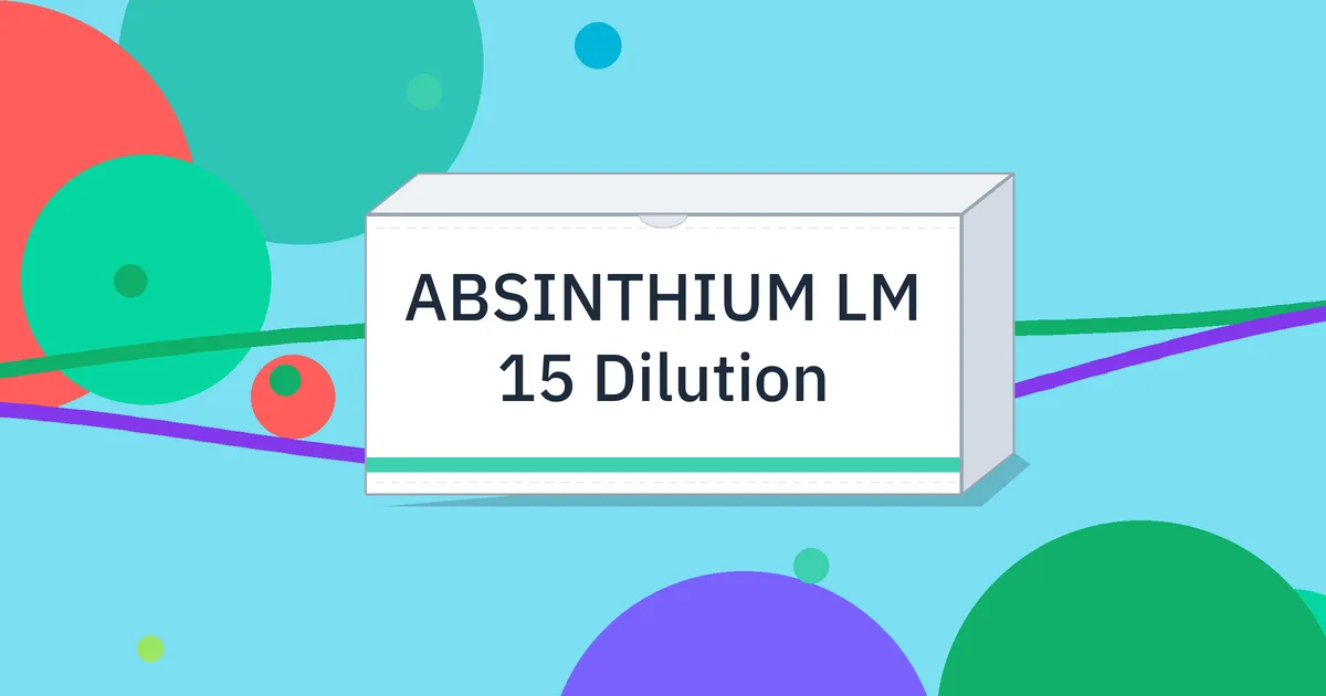 Symbolbild: Packung mit der Aufschrift ABSINTHIUM LM 15 Dilution (PZN 13261452) – Verfügbarkeit und Bezug in Apotheken in Frankfurt am Main