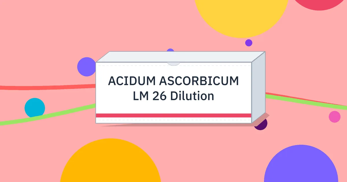 Symbolbild: Packung mit der Aufschrift ACIDUM ASCORBICUM LM 26 Dilution (PZN 13269175) – Verfügbarkeit und Bezug in Apotheken in Frankfurt am Main