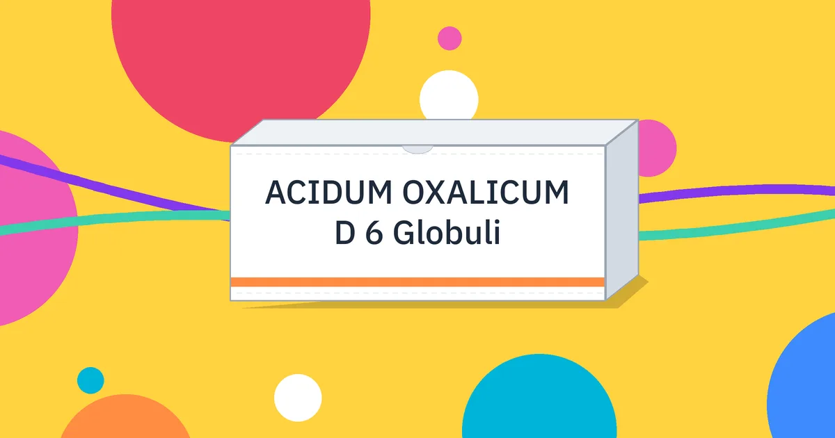 Symbolbild: Packung mit der Aufschrift ACIDUM OXALICUM D 6 Globuli (PZN 04201014) – Verfügbarkeit und Bezug in Apotheken in Frankfurt am Main