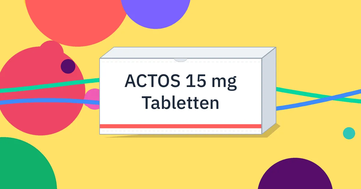 Symbolbild: Packung mit der Aufschrift ACTOS 15 mg Tabletten (PZN 06430701) – Verfügbarkeit und Bezug in Apotheken in Frankfurt am Main