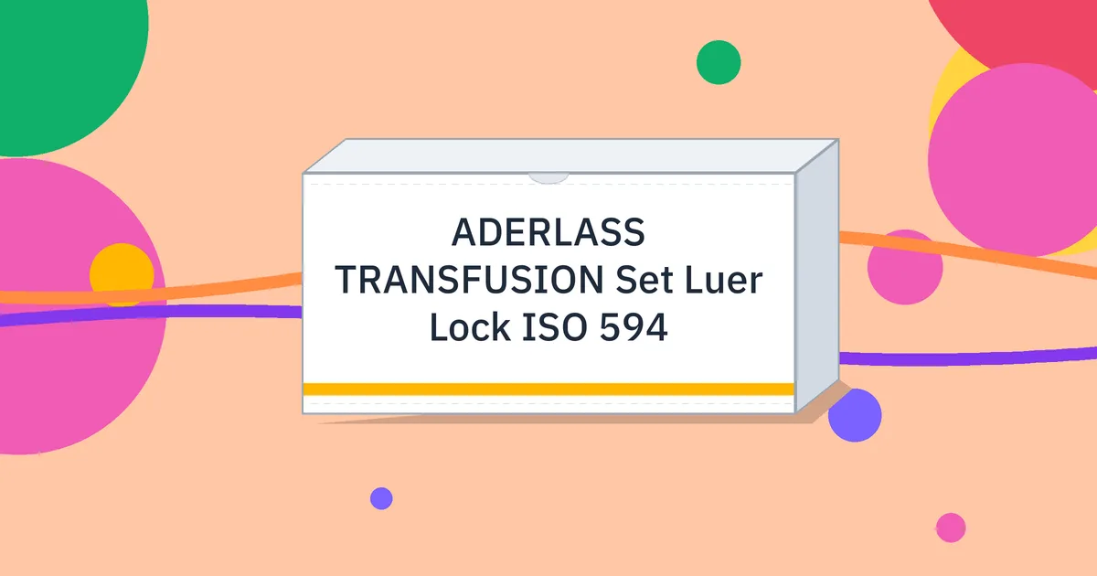 Symbolbild: Packung mit der Aufschrift ADERLASS TRANSFUSION Set Luer Lock ISO 594 (PZN 12432911) – Verfügbarkeit und Bezug in Apotheken in Frankfurt am Main