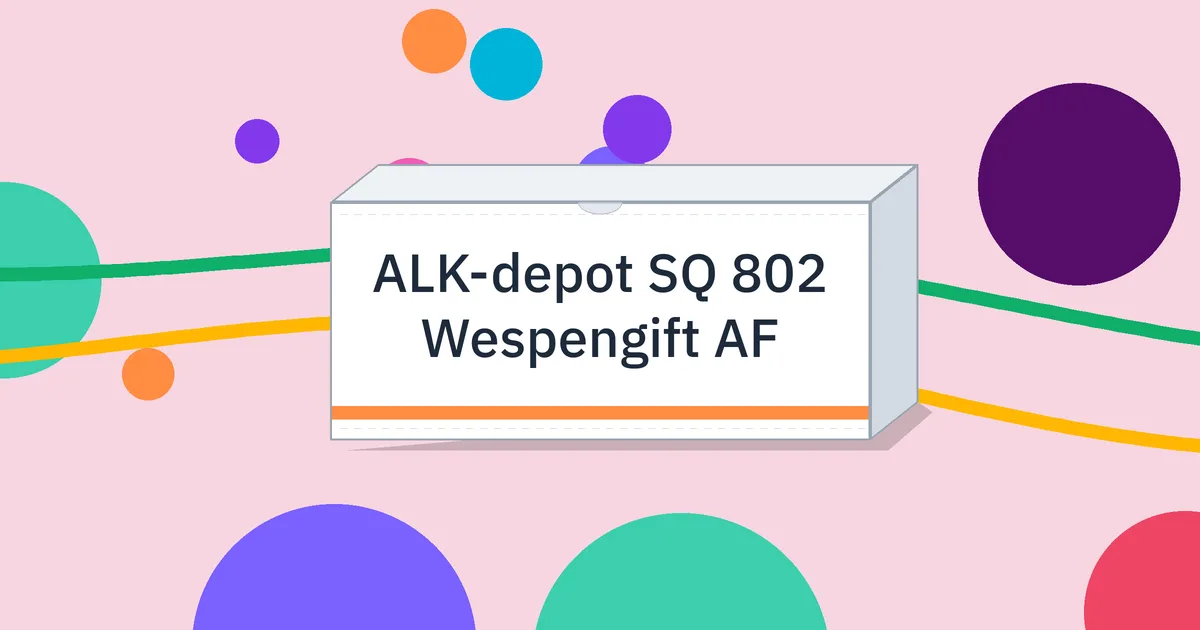 Symbolbild: Packung mit der Aufschrift ALK-depot SQ 802 Wespengift AF (PZN 03845896) – Verfügbarkeit und Bezug in Apotheken in Frankfurt am Main