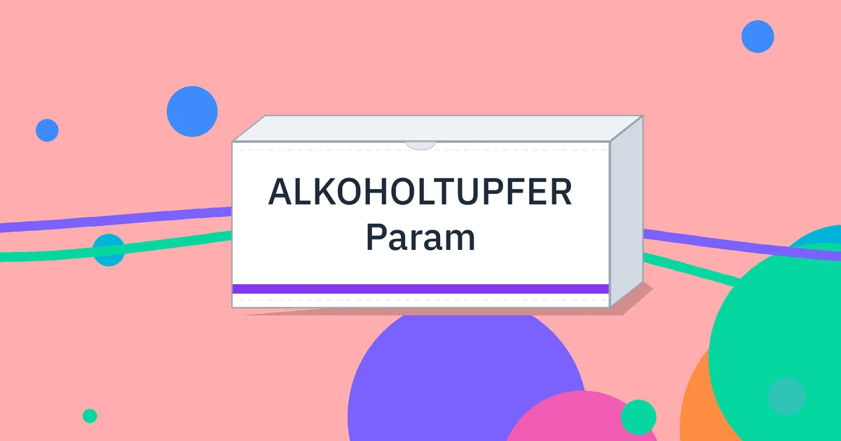 Symbolbild: Packung mit der Aufschrift ALKOHOLTUPFER Param (PZN 00366729) – Verfügbarkeit und Bezug in Apotheken in Frankfurt am Main