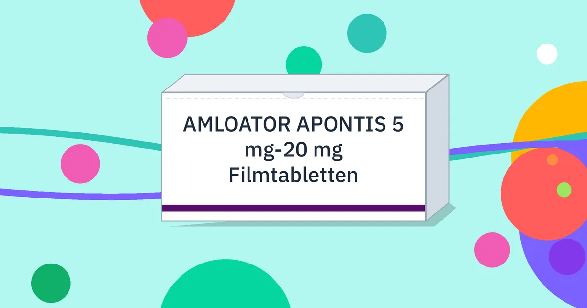 Symbolbild: Packung mit der Aufschrift AMLOATOR APONTIS 5 mg-20 mg Filmtabletten (PZN 17823970) – Verfügbarkeit und Bezug in Apotheken in Frankfurt am Main