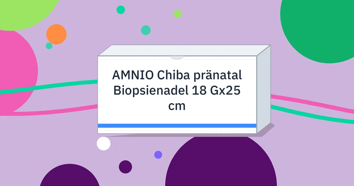 Symbolbild: Packung mit der Aufschrift AMNIO Chiba pränatal Biopsienadel 18 Gx25 cm (PZN 16921305) – Verfügbarkeit und Bezug in Apotheken in Frankfurt am Main