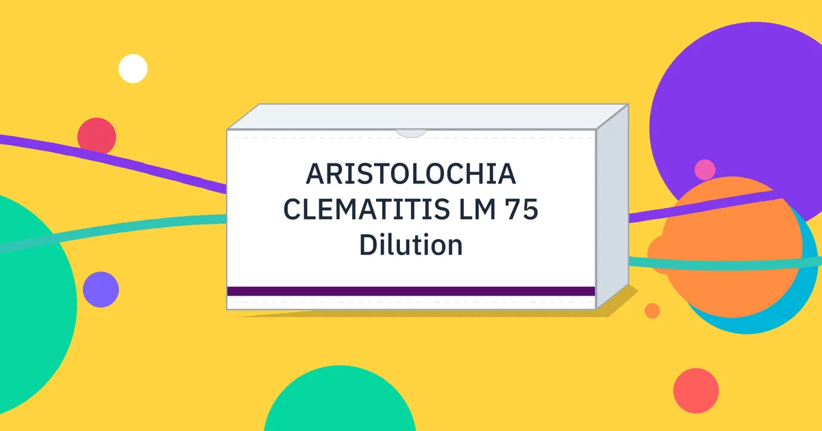 Symbolbild: Packung mit der Aufschrift ARISTOLOCHIA CLEMATITIS LM 75 Dilution (PZN 13391930) – Verfügbarkeit und Bezug in Apotheken in Frankfurt am Main