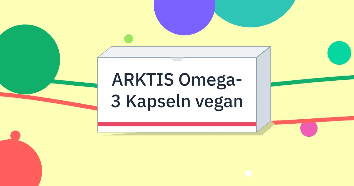 Symbolbild: Packung mit der Aufschrift ARKTIS Omega-3 Kapseln vegan (PZN 20375009) – Verfügbarkeit und Bezug in Apotheken in Frankfurt am Main