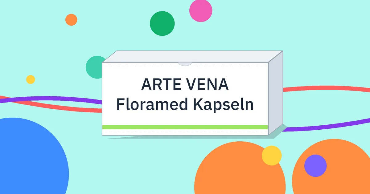 Symbolbild: Packung mit der Aufschrift ARTE VENA Floramed Kapseln (PZN 20593019) – Verfügbarkeit und Bezug in Apotheken in Frankfurt am Main