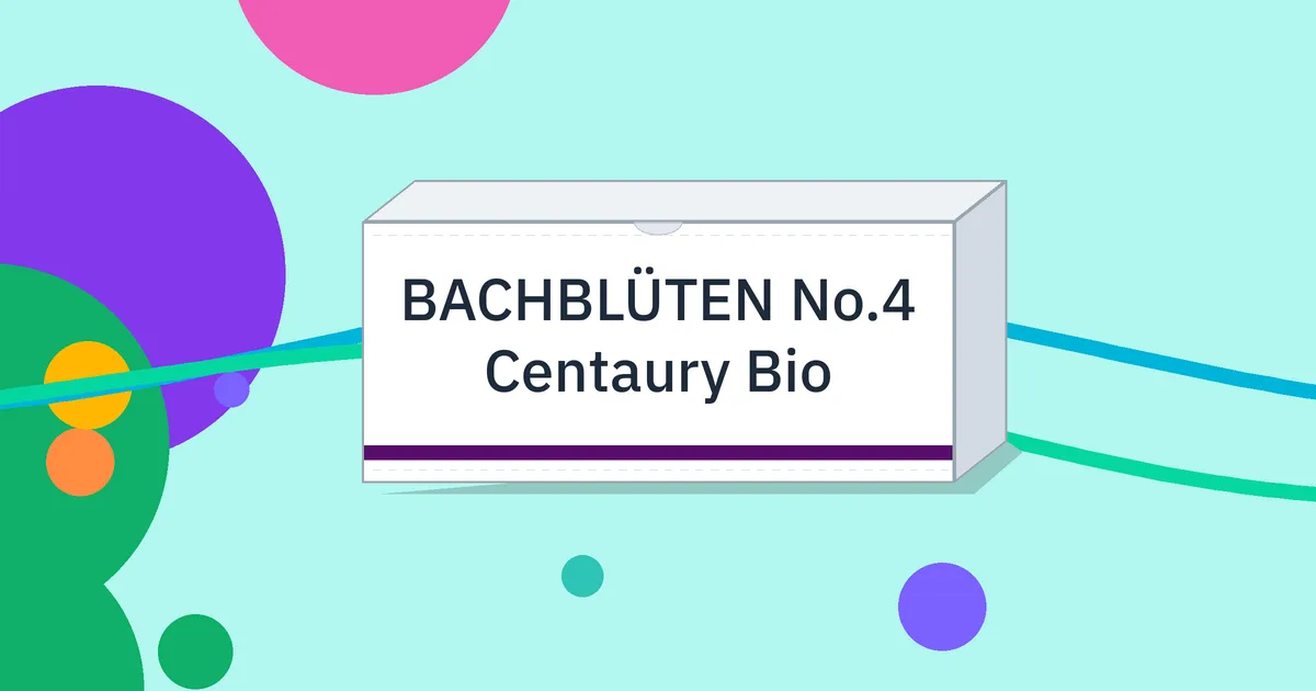 Symbolbild: Packung mit der Aufschrift BACHBLÜTEN No.4 Centaury Bio (PZN 10310492) – Verfügbarkeit und Bezug in Apotheken in Frankfurt am Main
