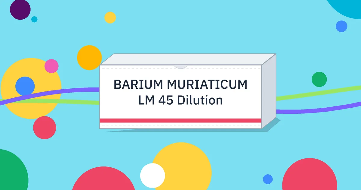 Symbolbild: Packung mit der Aufschrift BARIUM MURIATICUM LM 45 Dilution (PZN 12790496) – Verfügbarkeit und Bezug in Apotheken in Frankfurt am Main