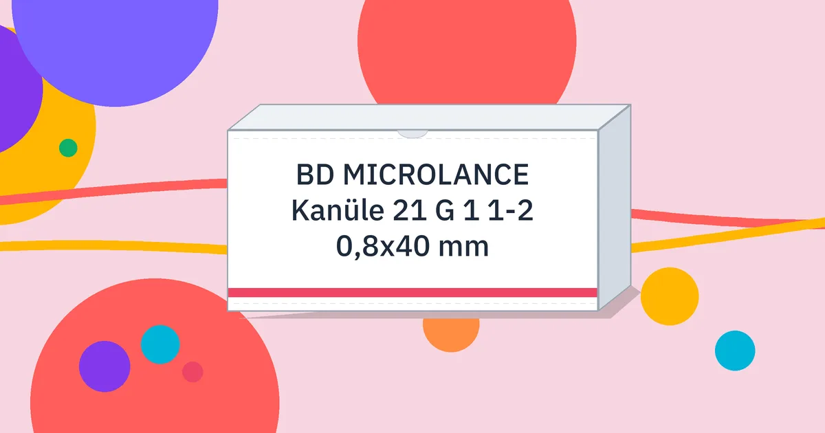 Symbolbild: Packung mit der Aufschrift BD MICROLANCE Kanüle 21 G 1 1-2 0,8x40 mm (PZN 03016510) – Verfügbarkeit und Bezug in Apotheken in Frankfurt am Main