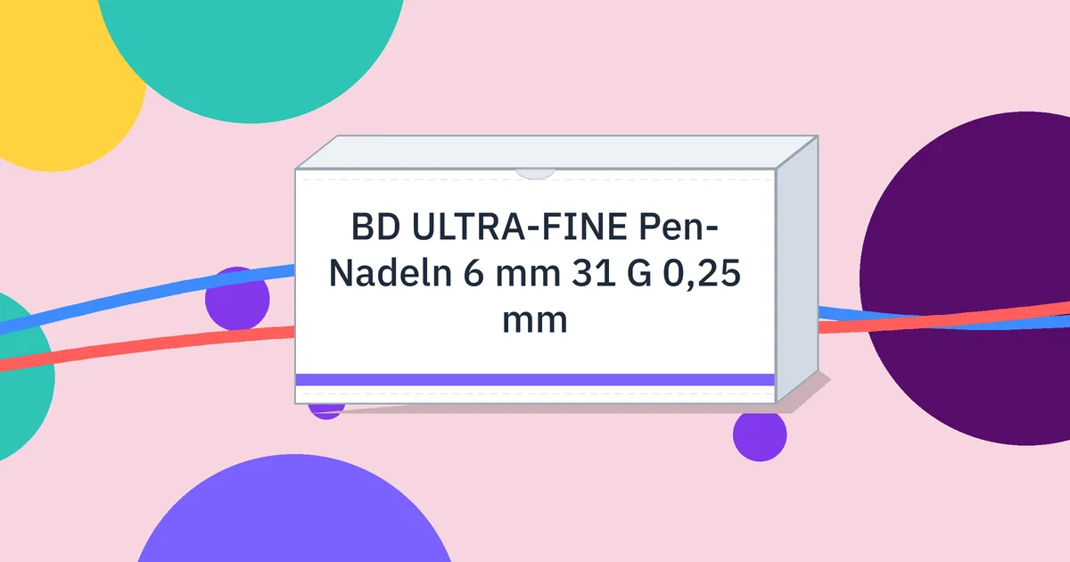 Symbolbild: Packung mit der Aufschrift BD ULTRA-FINE Pen-Nadeln 6 mm 31 G 0,25 mm (PZN 18769468) – Verfügbarkeit und Bezug in Apotheken in Frankfurt am Main