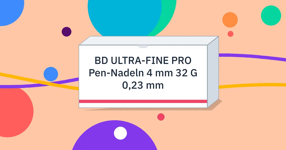 Symbolbild: Packung mit der Aufschrift BD ULTRA-FINE PRO Pen-Nadeln 4 mm 32 G 0,23 mm (PZN 20609045) – Verfügbarkeit und Bezug in Apotheken in Frankfurt am Main