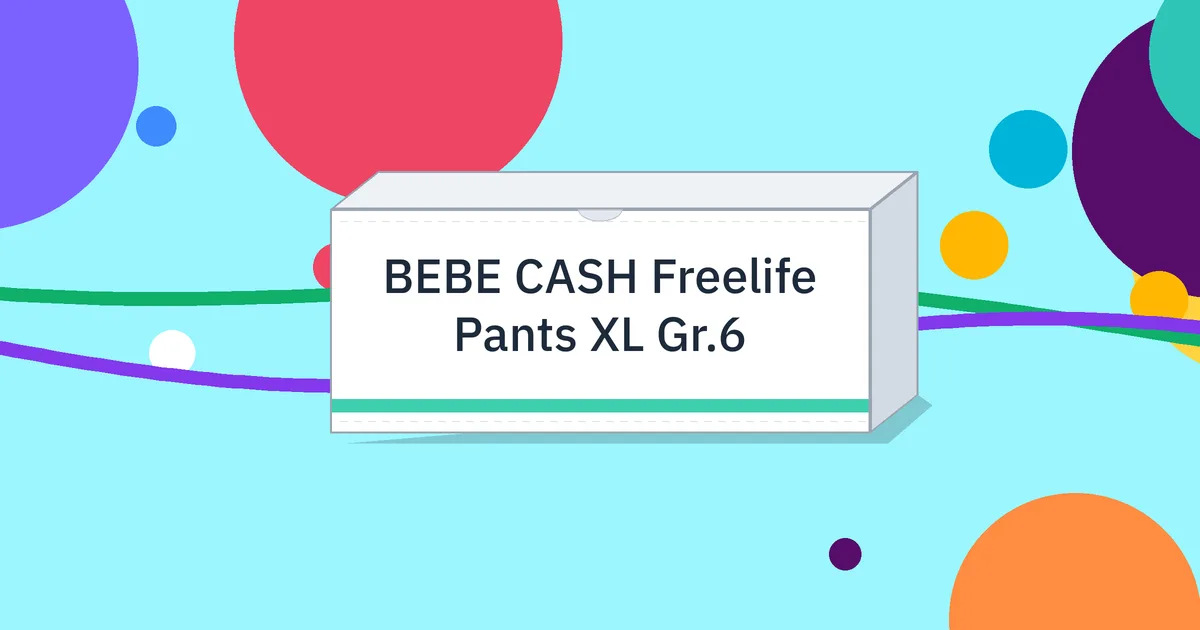 Symbolbild: Packung mit der Aufschrift BEBE CASH Freelife Pants XL Gr.6 (PZN 18377024) – Verfügbarkeit und Bezug in Apotheken in Frankfurt am Main