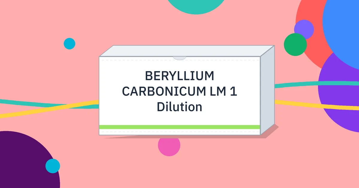 Symbolbild: Packung mit der Aufschrift BERYLLIUM CARBONICUM LM 1 Dilution (PZN 13383876) – Verfügbarkeit und Bezug in Apotheken in Frankfurt am Main