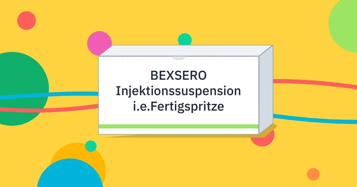 Symbolbild: Packung mit der Aufschrift BEXSERO Injektionssuspension i.e.Fertigspritze (PZN 19056003) – Verfügbarkeit und Bezug in Apotheken in Frankfurt am Main