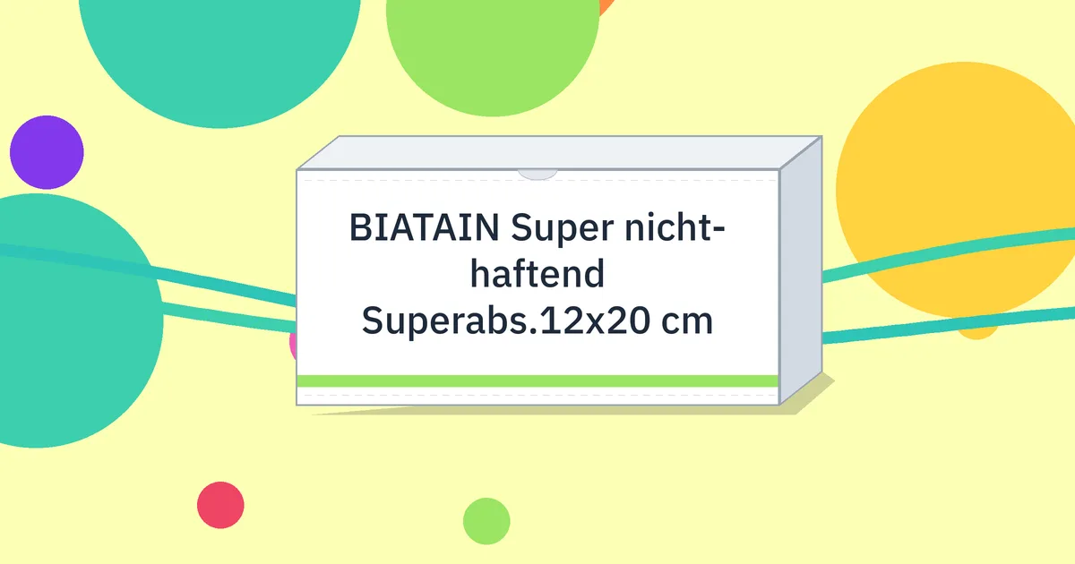 Symbolbild: Packung mit der Aufschrift BIATAIN Super nicht-haftend Superabs.12x20 cm (PZN 01404981) – Verfügbarkeit und Bezug in Apotheken in Frankfurt am Main