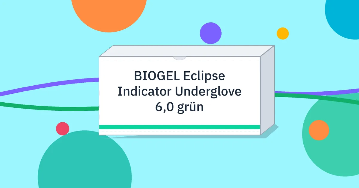 Symbolbild: Packung mit der Aufschrift BIOGEL Eclipse Indicator Underglove 6,0 grün (PZN 04701805) – Verfügbarkeit und Bezug in Apotheken in Frankfurt am Main
