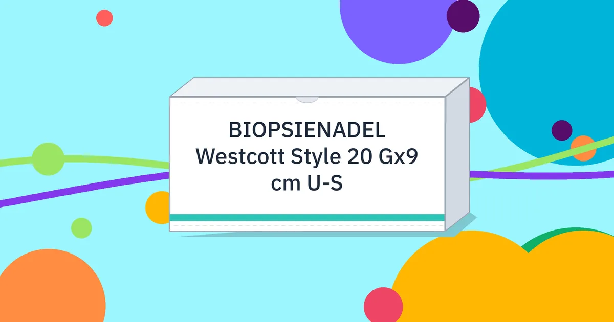 Symbolbild: Packung mit der Aufschrift BIOPSIENADEL Westcott Style 20 Gx9 cm U-S (PZN 06771626) – Verfügbarkeit und Bezug in Apotheken in Frankfurt am Main