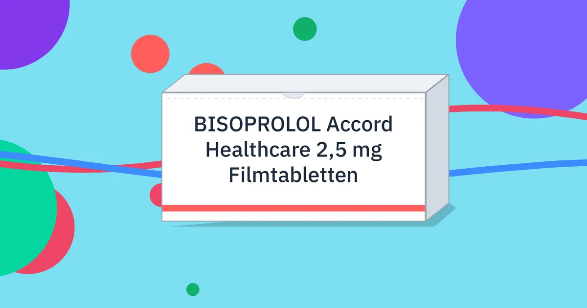Symbolbild: Packung mit der Aufschrift BISOPROLOL Accord Healthcare 2,5 mg Filmtabletten (PZN 17271140) – Verfügbarkeit und Bezug in Apotheken in Frankfurt am Main